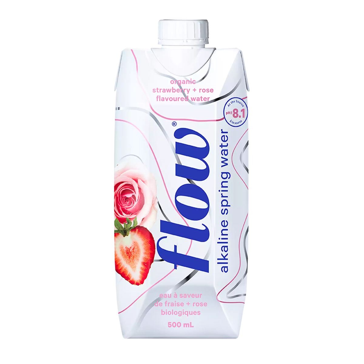 Flow Water Organic Strawberry + Rose - 12x500ml – KegAcces.ca